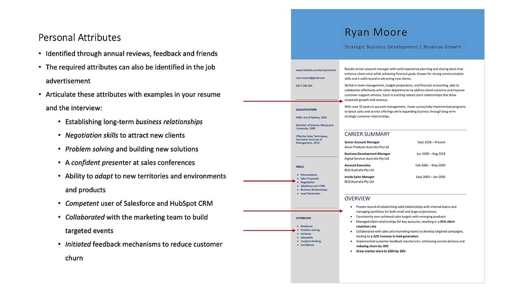 Personal Attributes | Example | eq Communications